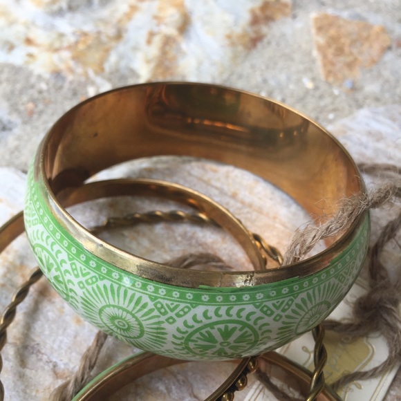 Mud Pie | Jewelry | Mud Pie Bangle Bracelet Set 4 Pieces Nwt | Poshmark